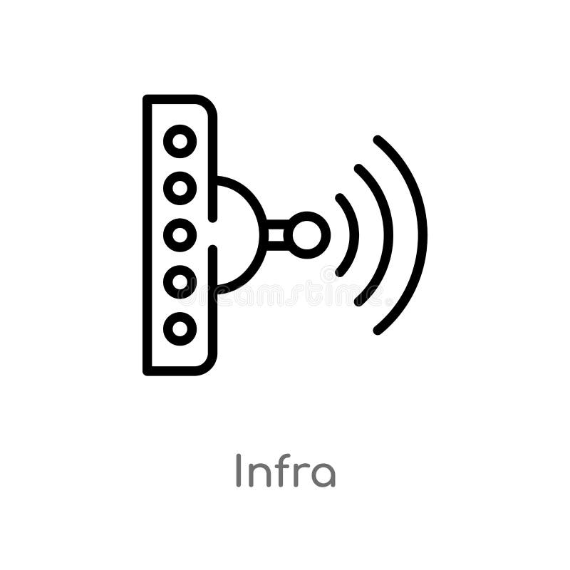 Outline Infra Vector Icon. Isolated Black Simple Line Element ...