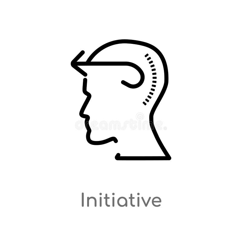Outline Ai Brain Vector Icon. Isolated Black Simple Line Element ...