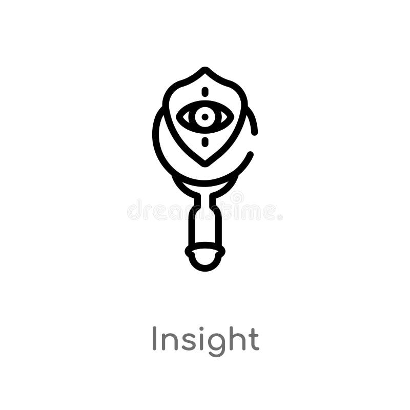 Outline Insight Vector Icon. Isolated Black Simple Line Element ...