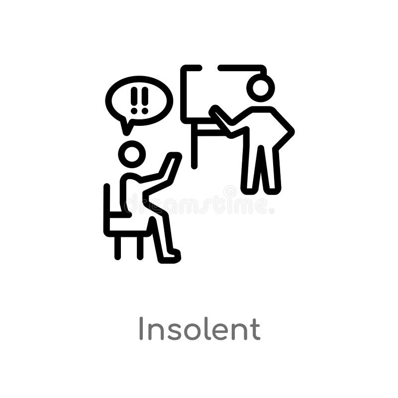 Insolent Icon Vector Sign and Symbol Isolated on White Background ...