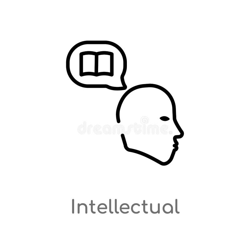 Intellectual Icon on White Background. Simple Element Illustration from ...