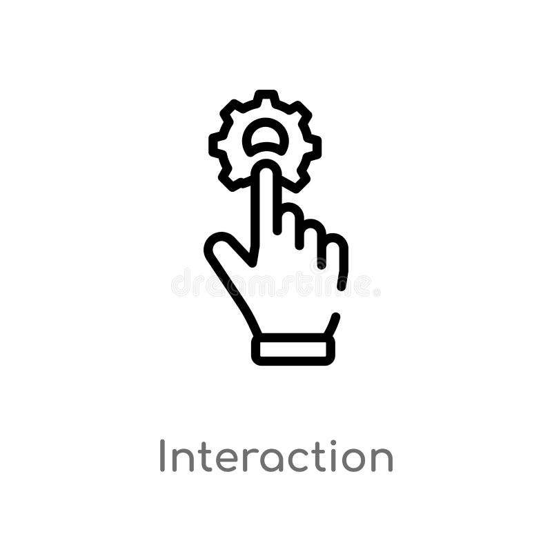 Interaction Icon on White Background. Simple Element Illustration from ... Interaction Icon on White Background. Simple Element Illustration from ...