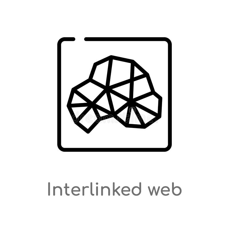 Interlinked Web Icon from Web Outline Stock Vector - Illustration of ...