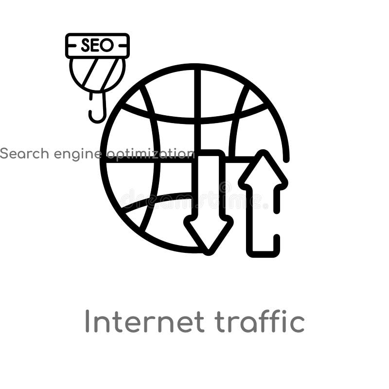 Outline Web and Internet Icons Stock Vector - Illustration of outline ...