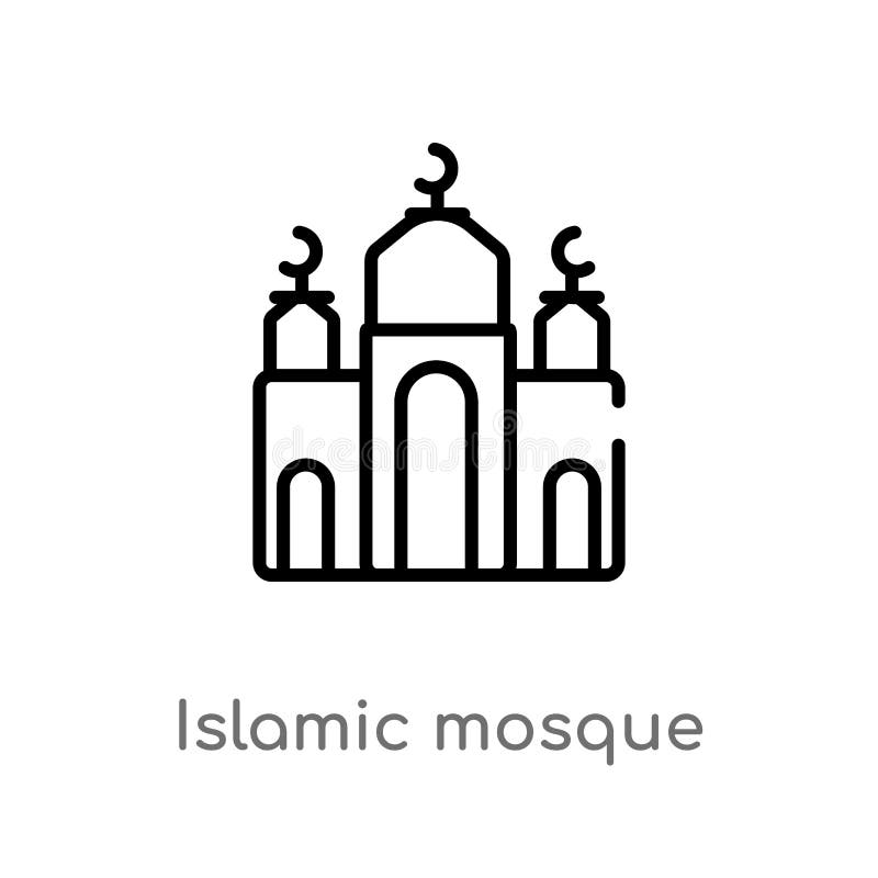 Outline Islamic Wudu Vector Icon. Isolated Black Simple Line Element ...