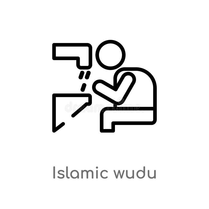 Islamic Wudu Glyph Icon, Arabic and Prayer, Hand Wash Sign, Vector ...