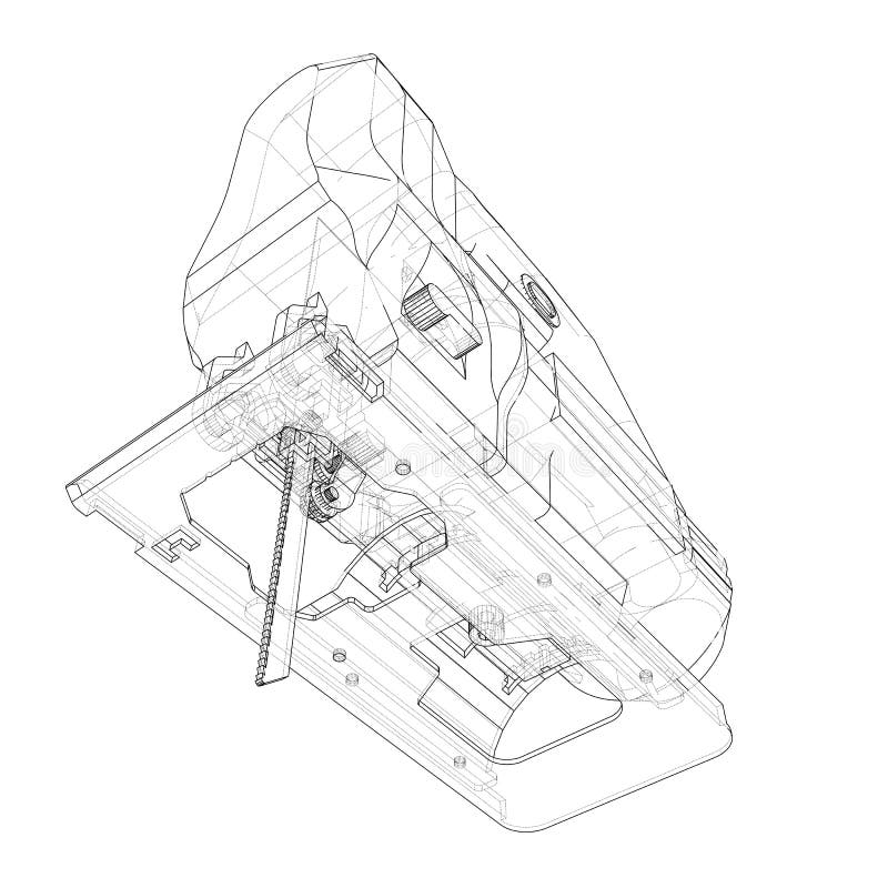 Outline Jig saw stock illustration. Illustration of graphic - 190877018