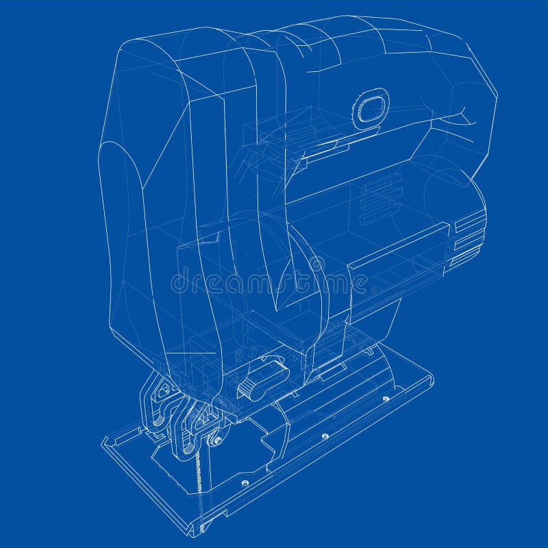 Outline Jig saw stock illustration. Illustration of appliance - 190877073