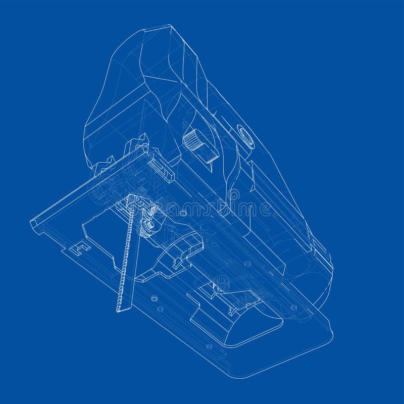 Outline Jig saw stock illustration. Illustration of industrial - 190877091