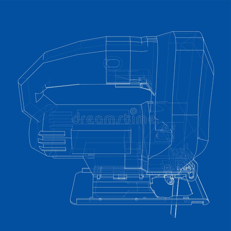 Outline Jig saw. Vector stock vector. Illustration of line - 155653590