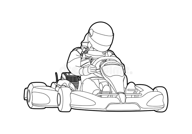 Dirt Racing Go Kart Coloring Pages Coloring Pages