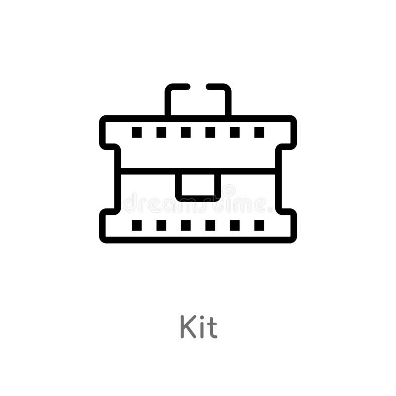 Outline Kit Vector Icon. Isolated Black Simple Line Element ...