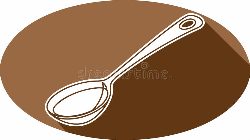 Outline Kitchen Spoon Icon for Cooking Utensils, Vector Design ...
