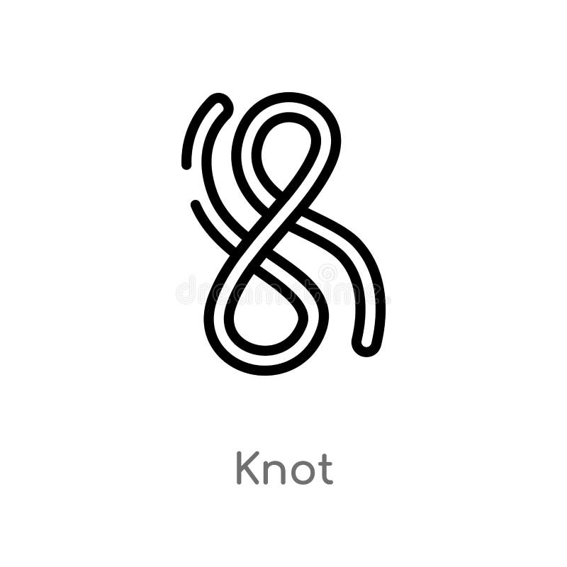 Outline Knot Vector Icon. Isolated Black Simple Line Element ...