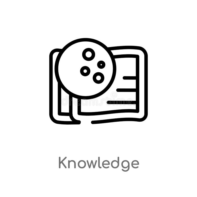 Outline Knowledge Vector Icon. Isolated Black Simple Line Element ...