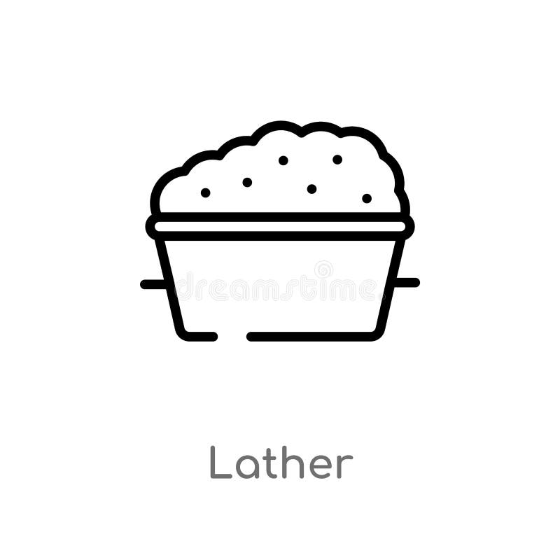 Outline Lather Vector Icon. Isolated Black Simple Line Element ...