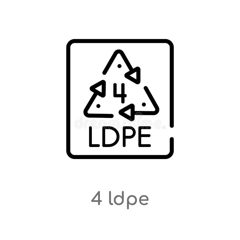 Outline 4 Ldpe Vector Icon. Isolated Black Simple Line Element ...