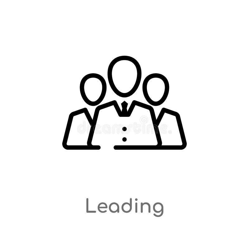 Outline Leading Vector Icon. Isolated Black Simple Line Element ...