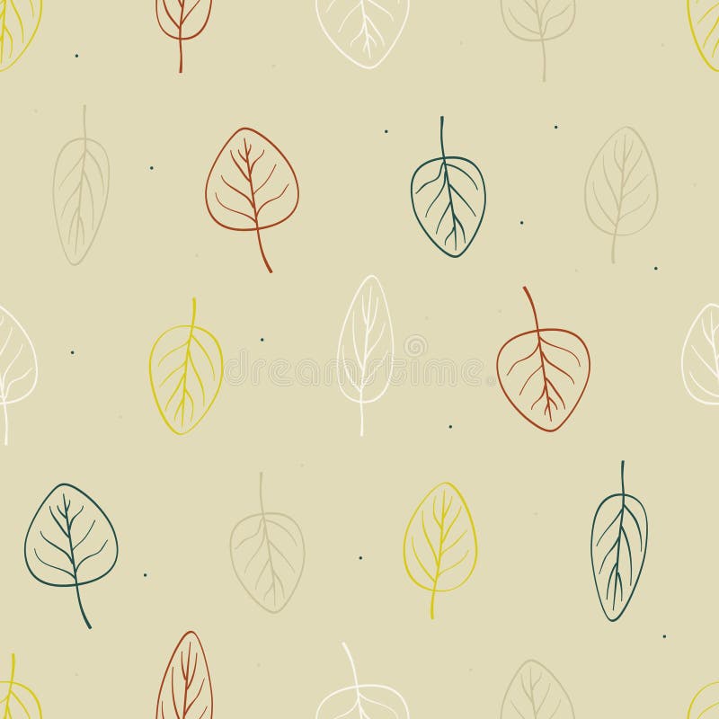 Outline leaves background stock vector. Illustration of vector - 100785709