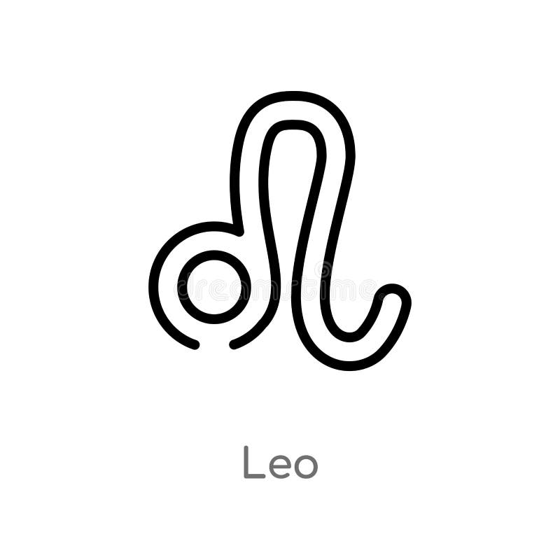 Outline Leo Vector Icon. Isolated Black Simple Line Element ... Outline Leo Vector Icon. Isolated Black Simple Line Element ...