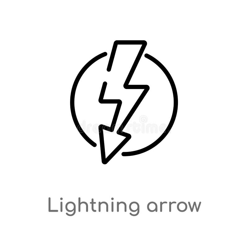 Lightning Arrow Icon on White Background. Simple Element Illustration ...