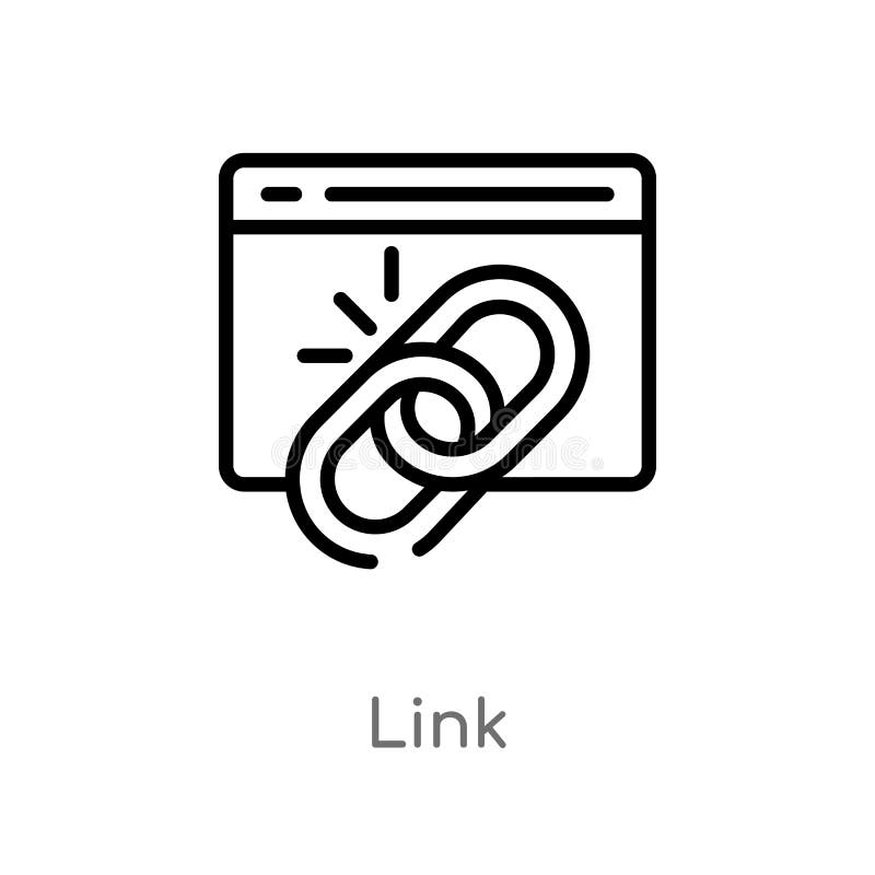 Hyperlink Isolated Icon Simple Element Illustration From Programming Concept Icons Stock Vector