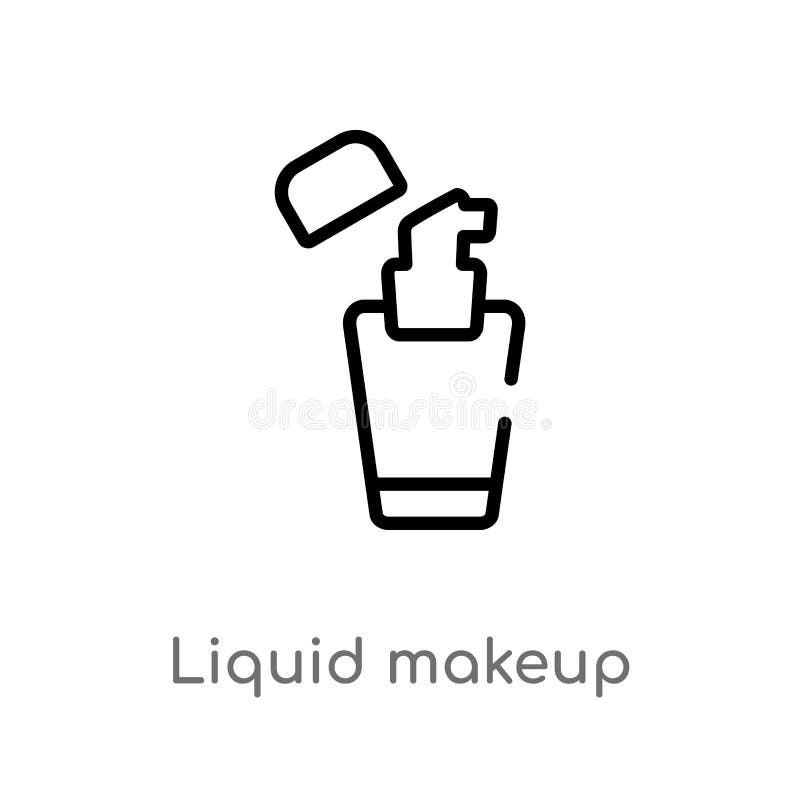 Outline Makeup Set Vector Icon. Isolated Black Simple Line Element ...