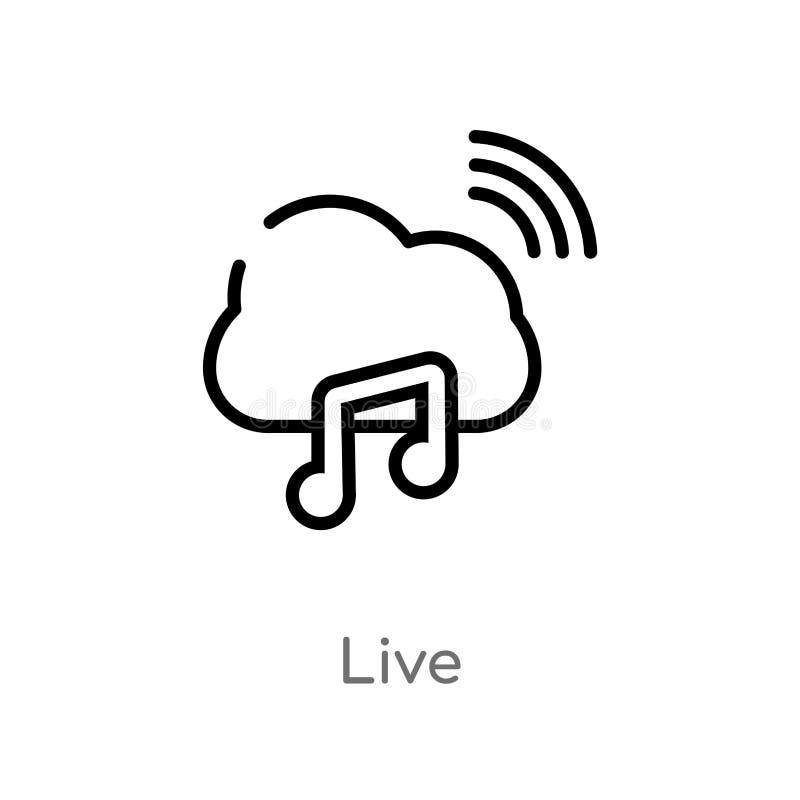 Outline Live Vector Icon. Isolated Black Simple Line Element ...