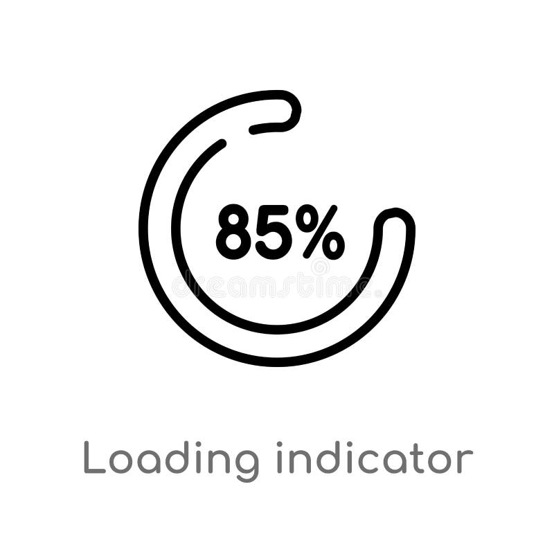 Loading indicator icon stock illustration. Illustration of icon - 165002832