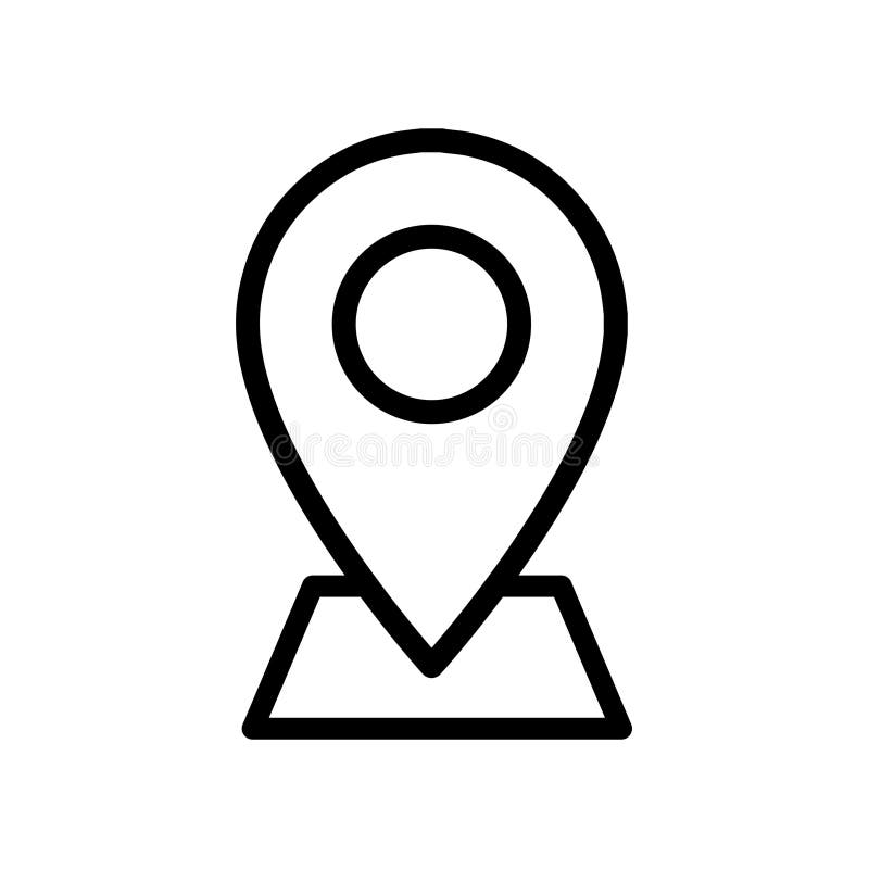 Outline Location Icon. Linear Map Icon. Address Symbol Stock ...