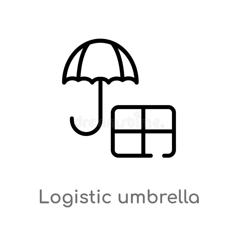 Outline Logistic Ship Vector Icon. Isolated Black Simple Line Element ...