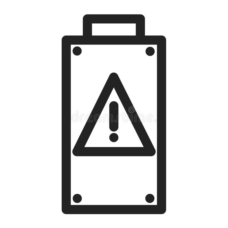 Outline Low Batteries Icon for Smartphone Ui Stock Vector ...