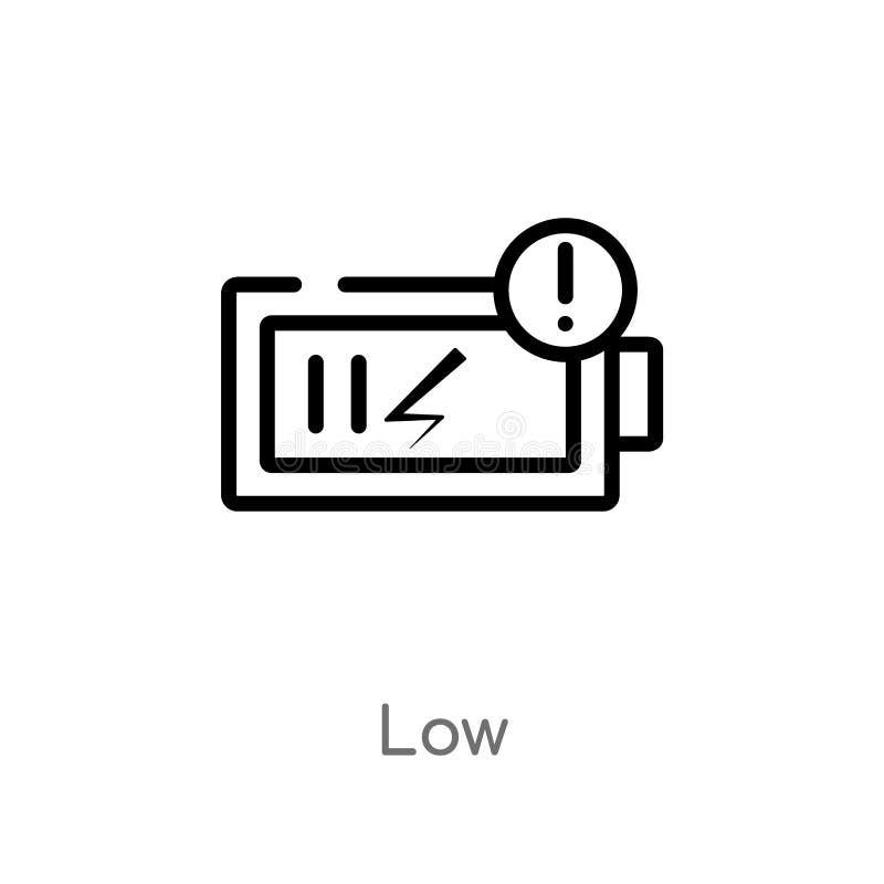 Outline Low Vector Icon. Isolated Black Simple Line Element ...