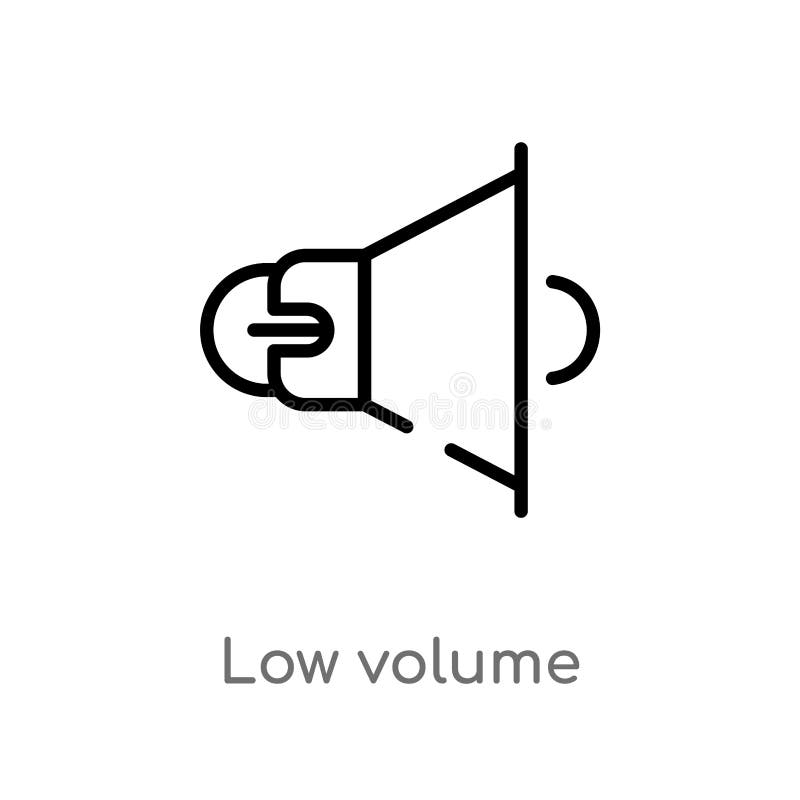 Outline Low Volume Vector Icon. Isolated Black Simple Line Element ...