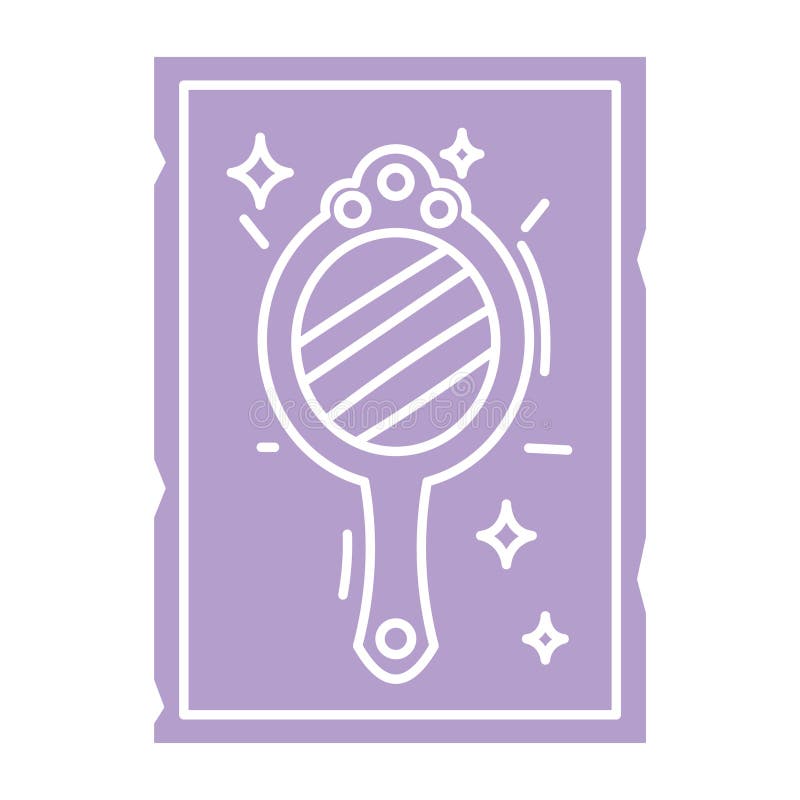 Outline of a Magic Mirror on a Tarot Card Vector Stock Vector ...