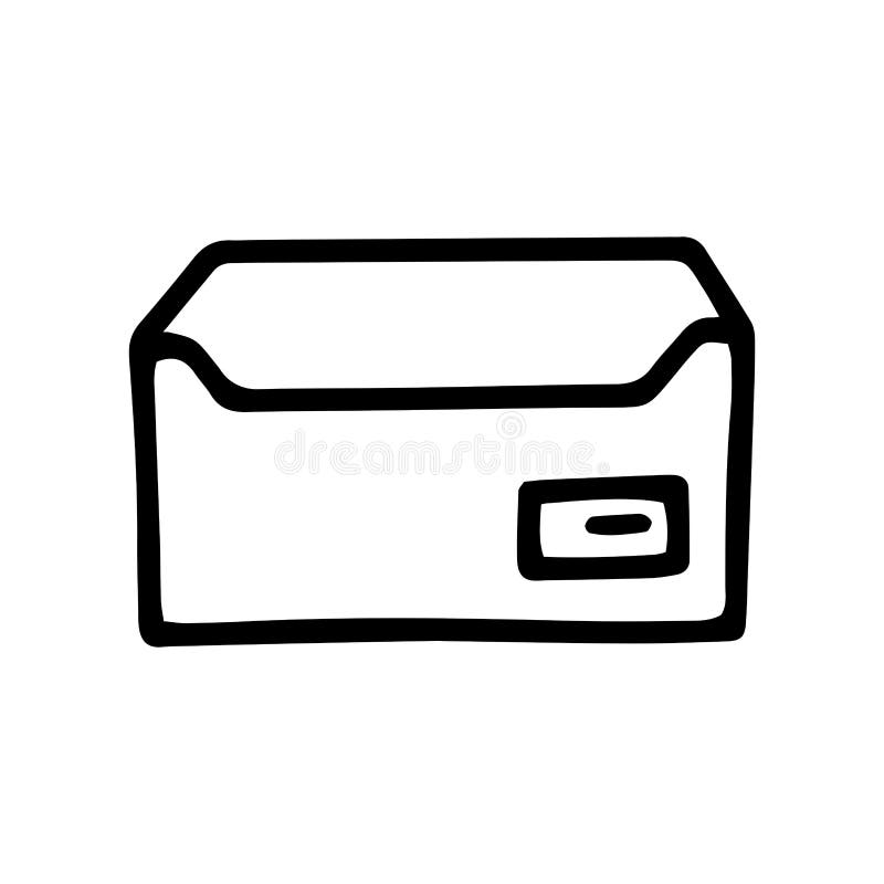 Mail Line Vector Doodle Simple Icon Design Stock Vector - Illustration ...