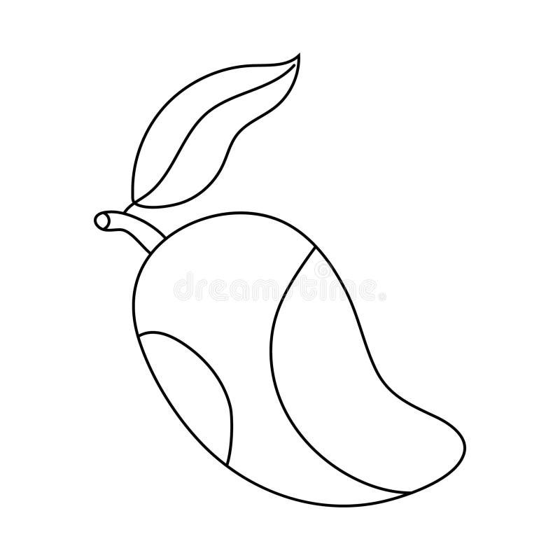 Coloring Mango Clipart Black And White Mango Tree Coloring Page