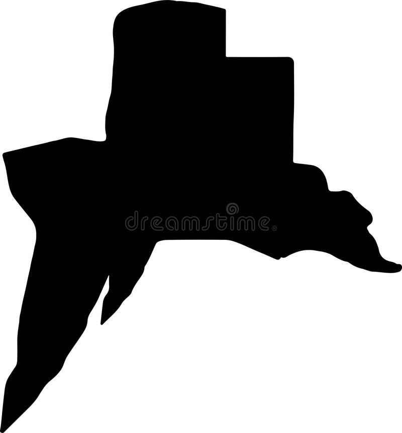 Al-Basrah Iraq Silhouette Map with Transparent Background Stock Vector ...