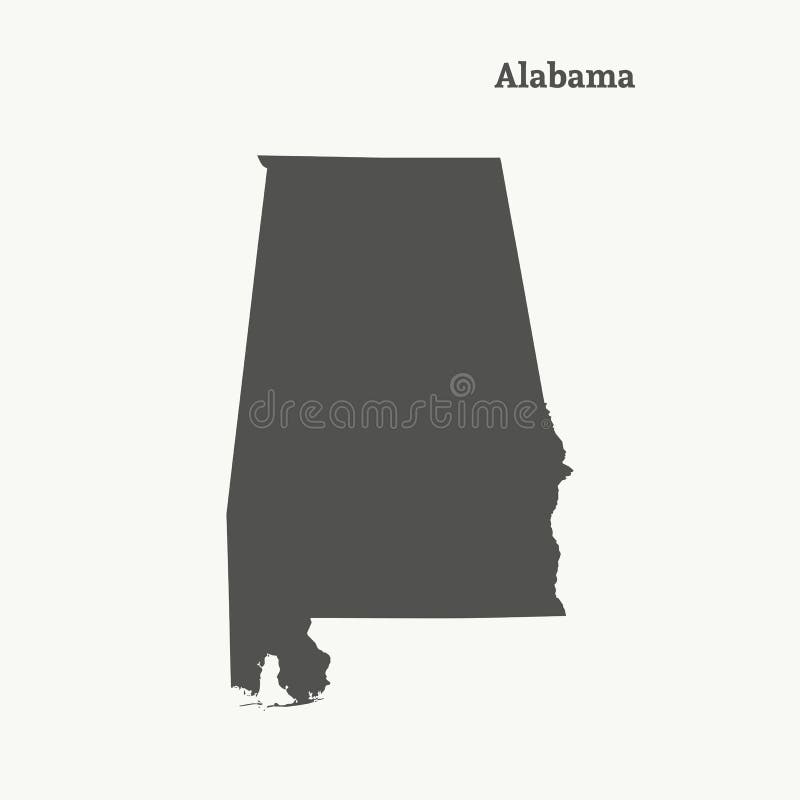 Outline Map of Alabama. Vector Illustration. Stock Vector ...