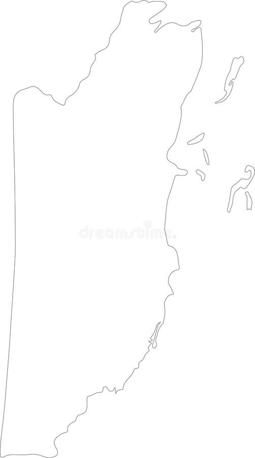 Belize outline map stock vector. Illustration of vector - 317467759