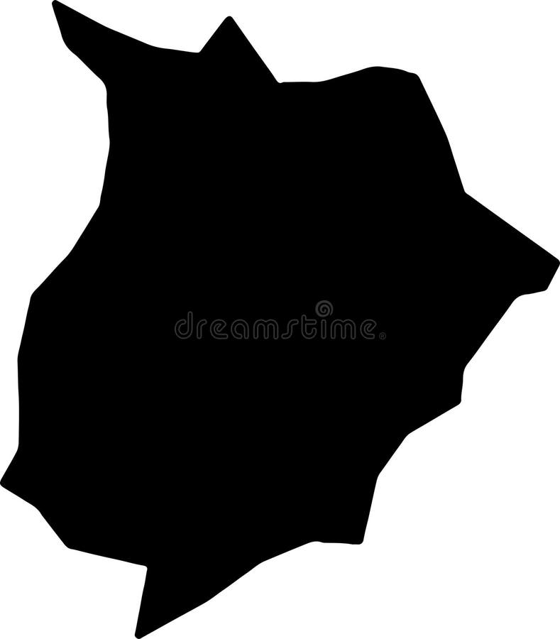 Bugiri Uganda Silhouette Map with Transparent Background Stock Vector ...