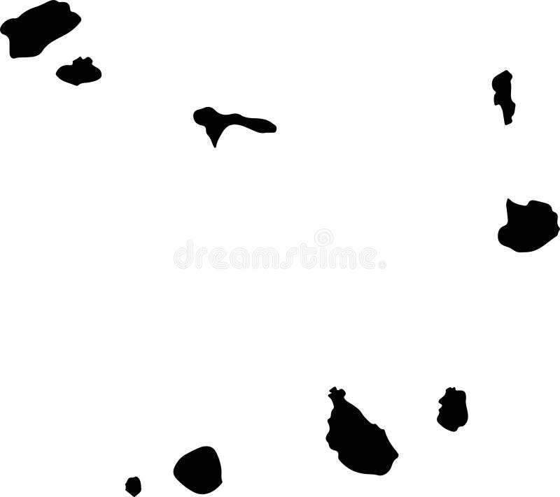 Cabo Verde Silhouette Map with Transparent Background Stock Vector ...