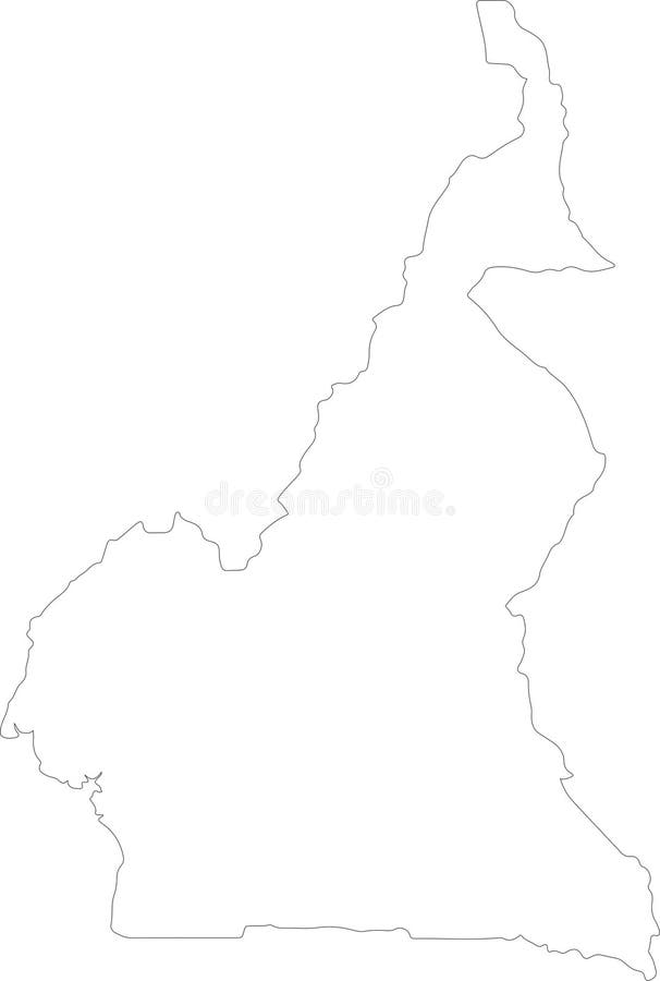 Cameroon outline map stock vector. Illustration of territory - 317467838