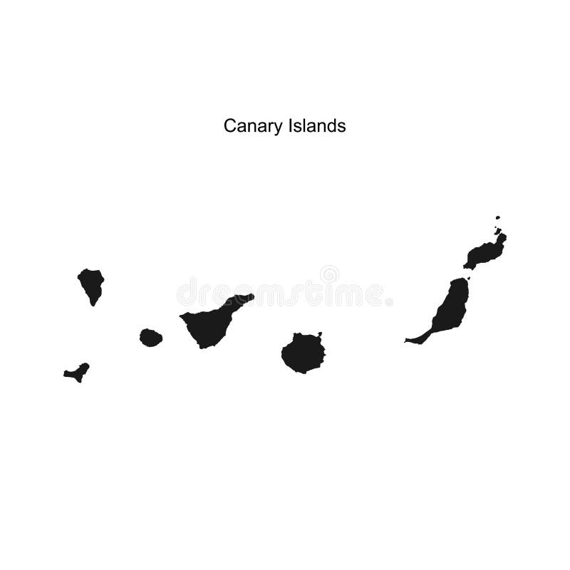 Outline Map of the Canary Islands. Vector Stock Illustration ...
