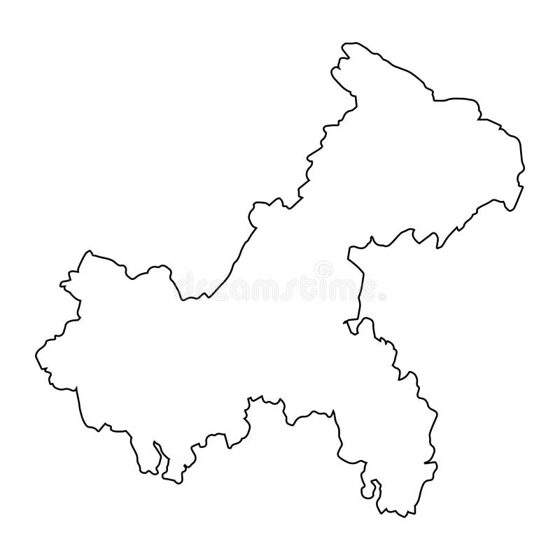 Outline Map of Chongqing Provinces China Stock Vector - Illustration of ...