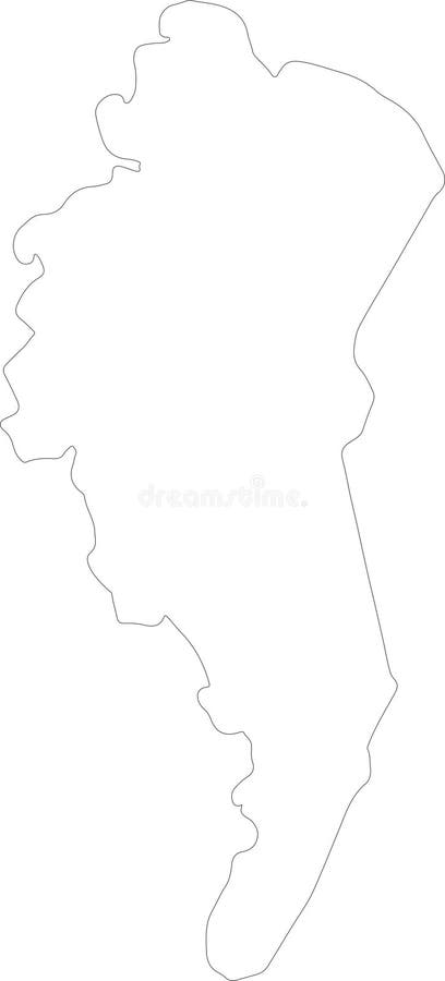 Comoe Ivory Coast Outline Map Stock Vector - Illustration of ...