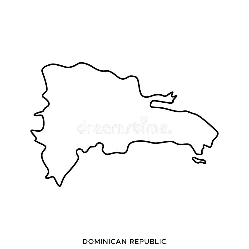 Outline Map of Dominican Republic Vector Design Template. Editable ...