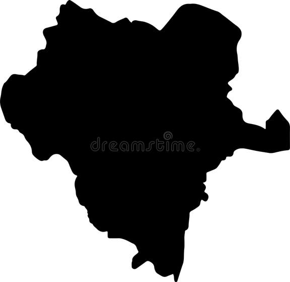 Durango Mexico Silhouette Map with Transparent Background Stock Vector ...