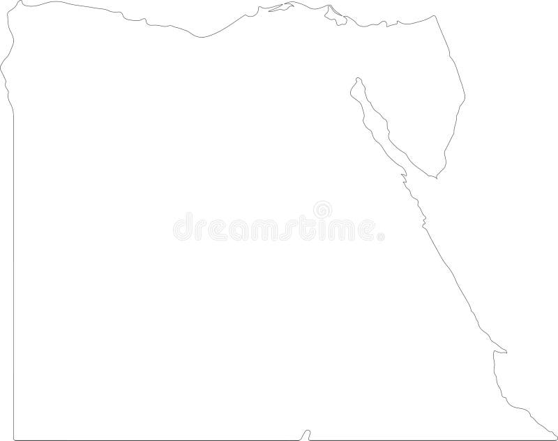 Egypt outline map stock vector. Illustration of shape - 317467927