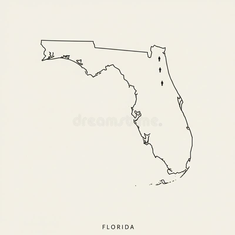 Florida Outline Cartoon Stock Illustrations – 594 Florida Outline ...